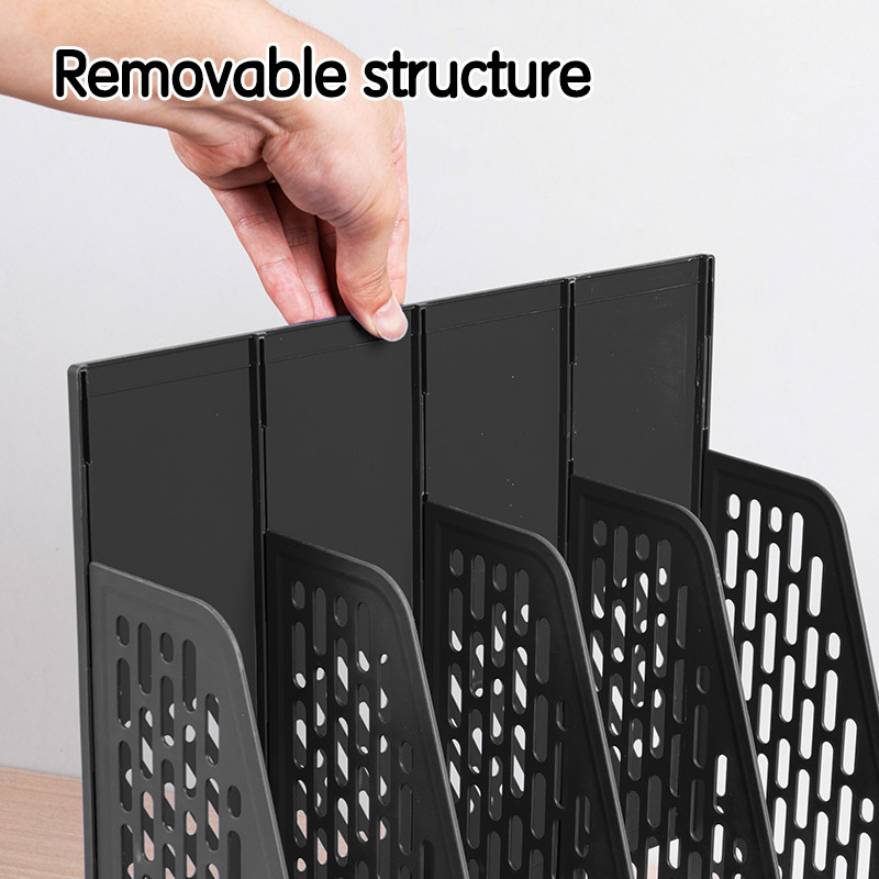 Deli Desktop File Organizer Rack Folder Compartment Document Storage ...