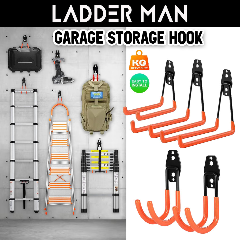 GARAGE STORAGE HOOK Wall Hook Hanger Rack Bicycle Hook Garage Organizer ...