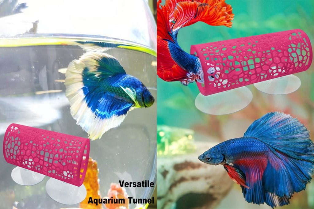 yemianbuj Floating Tunnel for Betta Fish Spacious Betta Fish Hideout ...