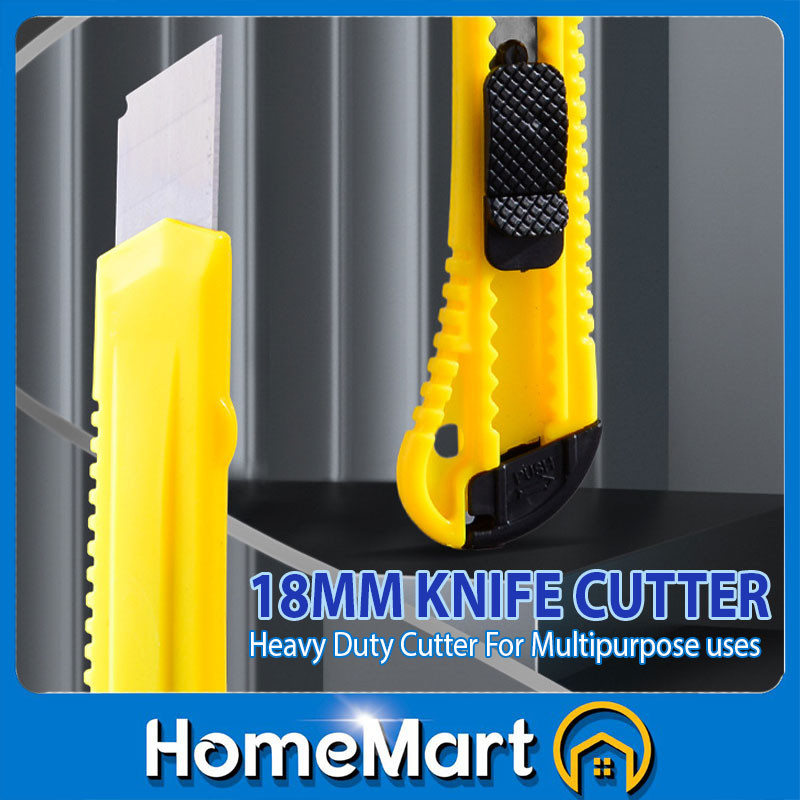 18MM Cutter Knife Paper Cutter Heavy Duty Pen Knife With Blade Refill ...