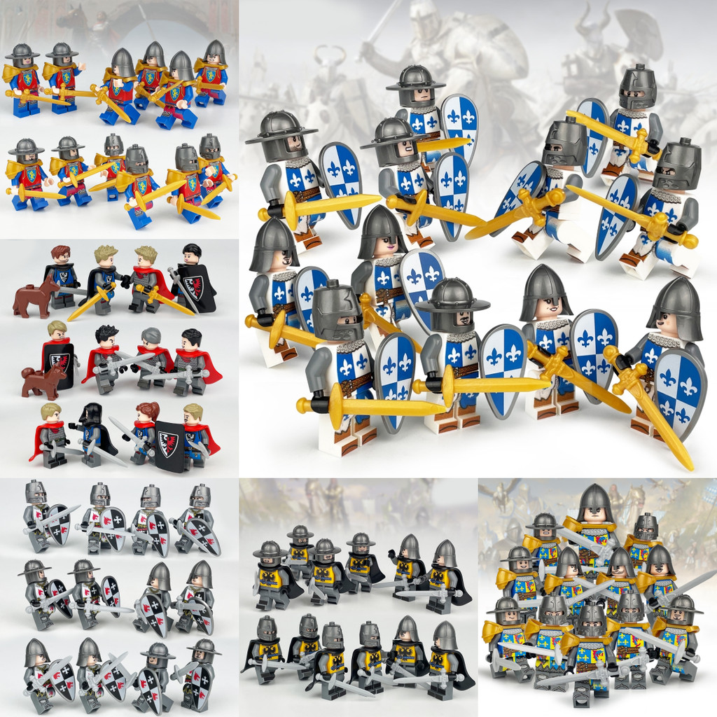 Engaging 99 Piece Medieval Knight Themed Building Blocks For Playtime ...