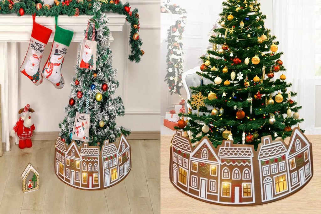 Button Battery Operated Tree Collar Battery-operated Christmas Tree ...