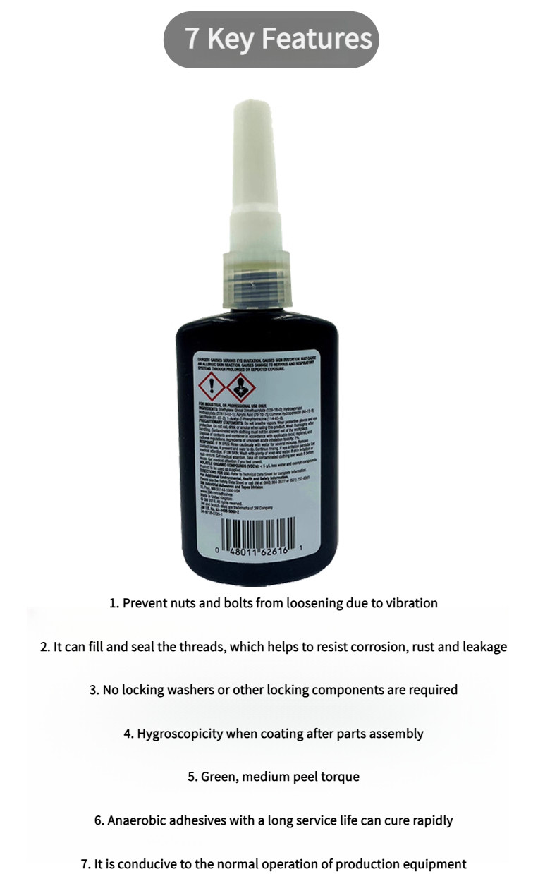 3M TL90 Thread Locking Agent Green Penetration Fastening Anaerobic Glue ...