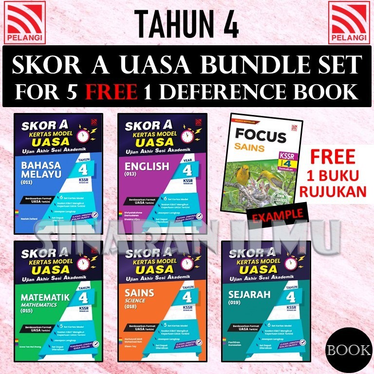 (SI)SKOR A UASA KERTAS MODEL TAHUN 4 5 6 KSSR 2024 (5 BUKU FREE 1 BOOK) BY BUNDLE SET - PELANGI ...