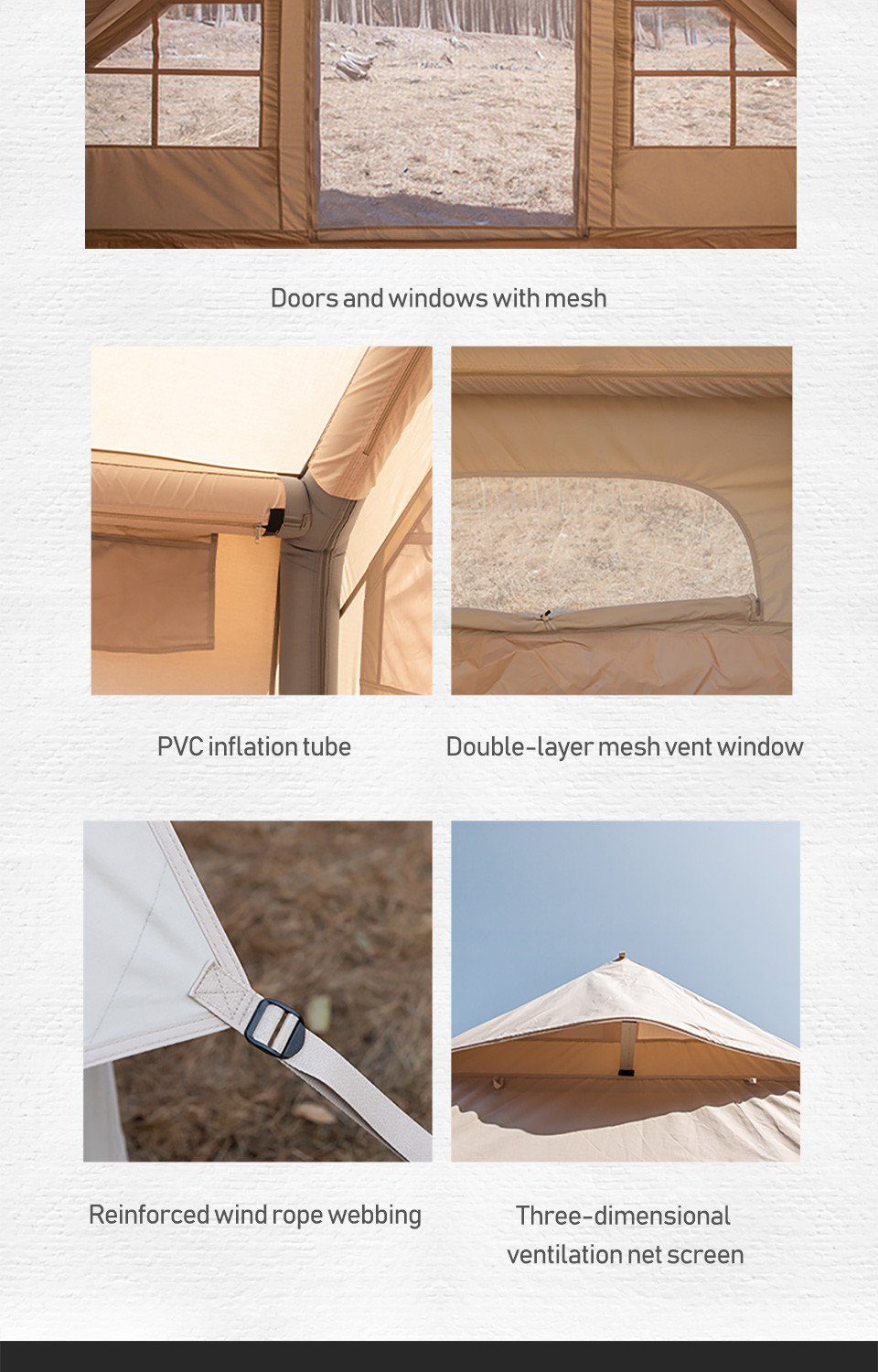 Naturehike Air 12.0 Inflatable Tent Large Outdoor Glamping Extend Air ...