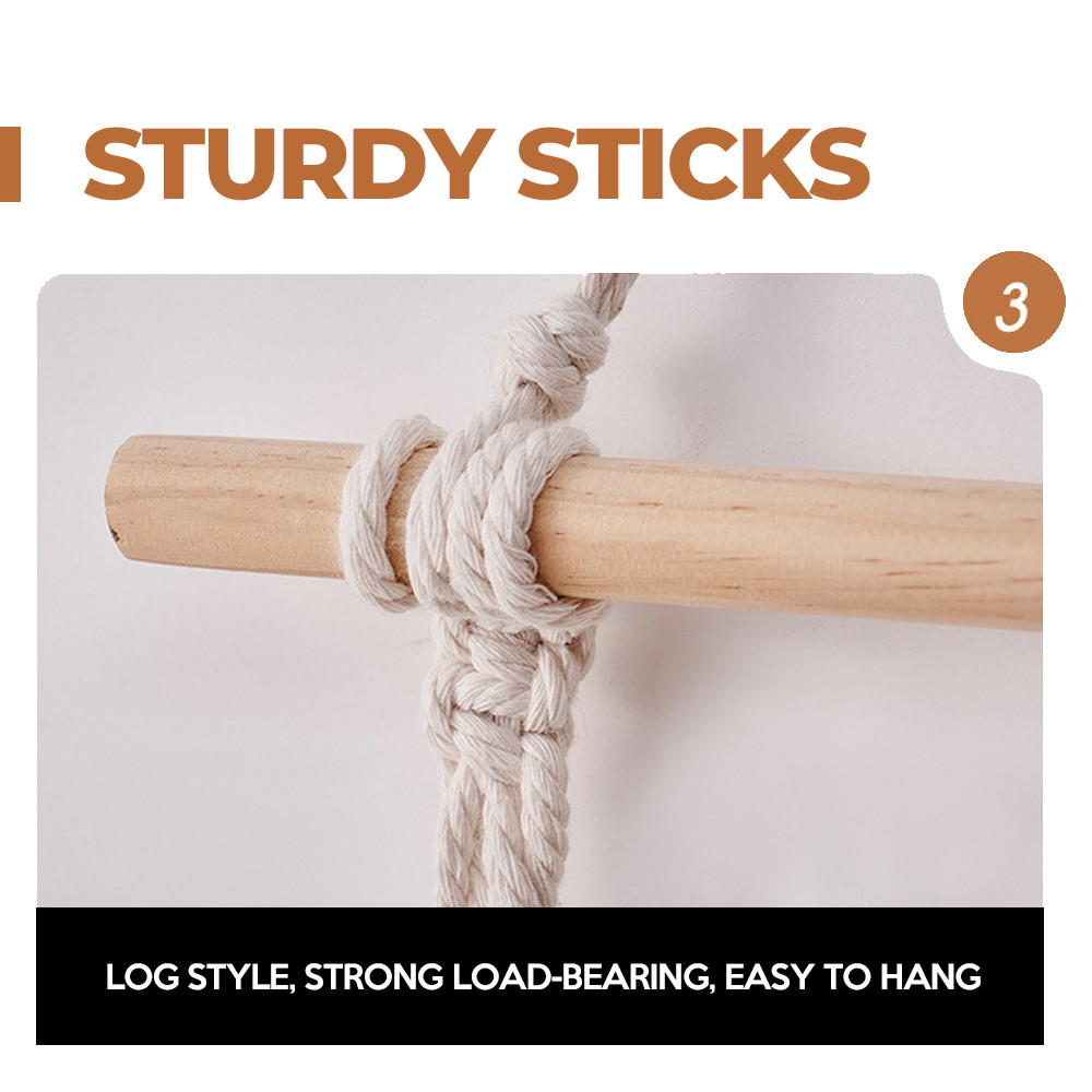 Mallmart SO036 Macrame Ladder Hanger/ Macrame Hanger/ Sacred Wall Decor ...