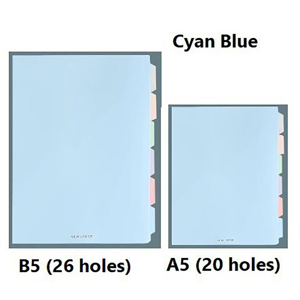 A5/B5 Soft Pastel Color Binder Notebook Refillable with Free Separator ...