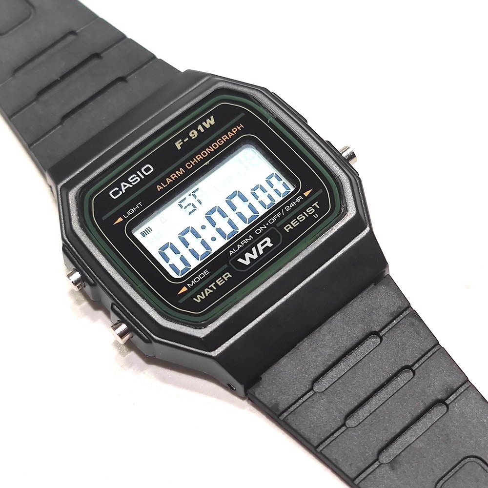 CASIO Men's Square Digital Watch F-91W with High-Quality Resin Strap ...