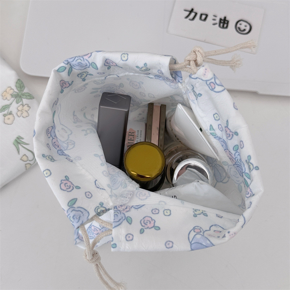 Cute Cartoon Drawstring Drawstring Pocket Portable Sundries mini ...