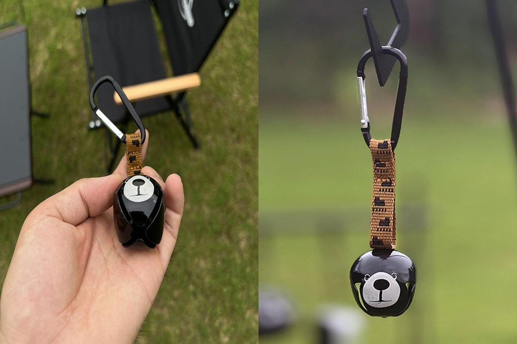 Bear Shape Bell Outdoor Bear Bell Outdoor Camping Black Bear Hanging ...