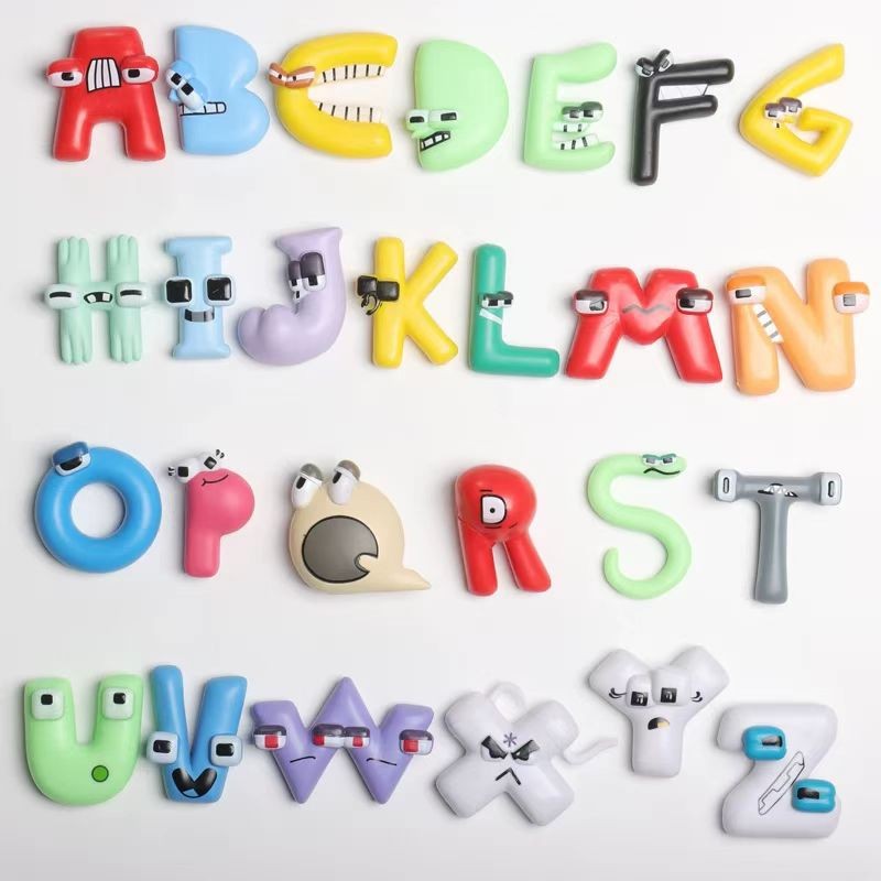26 Colorful Piece Alphabet Legend Game Character Figurines For Kids ...