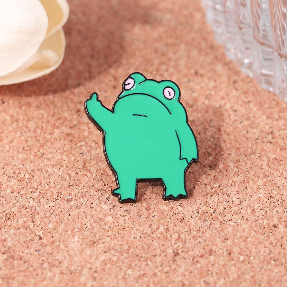 Middle Finger Gesture Frog Brooch Funny Vertical Middle Finger Metal ...