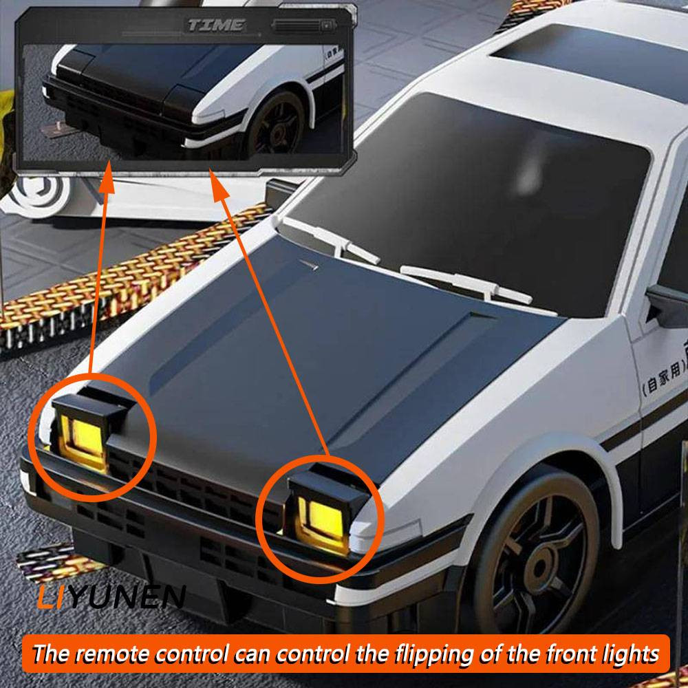 AE86 Foldable Lamp RC 4WD Drift Car Toy Proportional Throttle ...