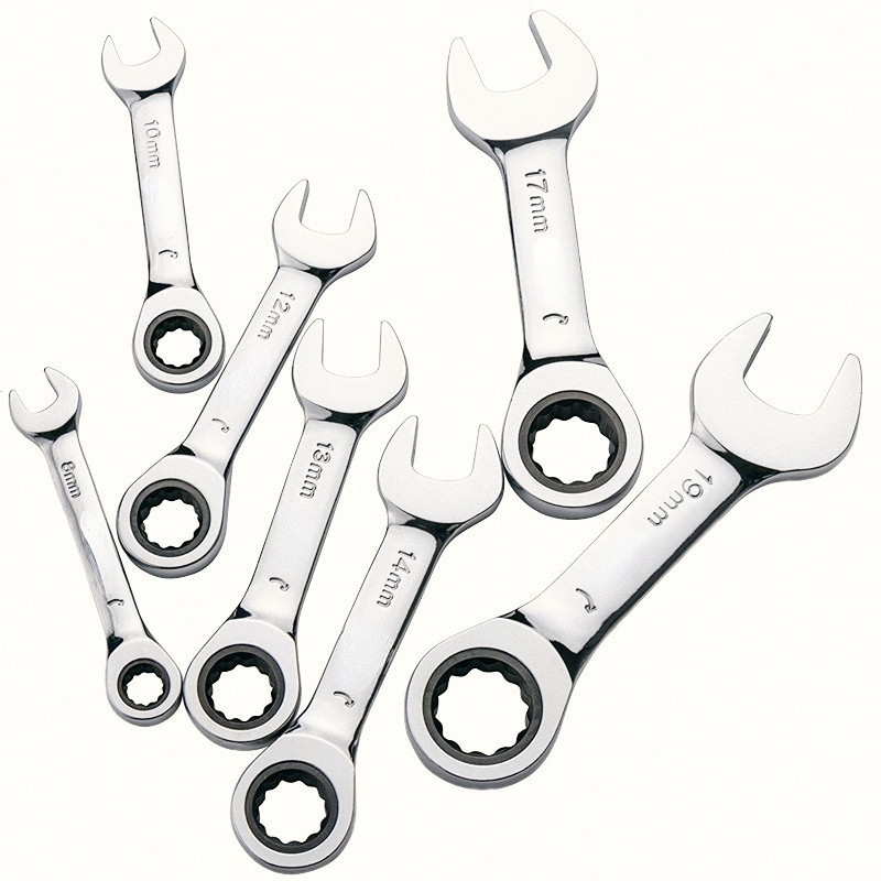 10-19mm Short Handle Quick Ratchet Wrench 72 Teeth Multi Functional ...