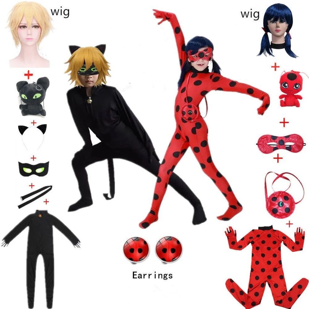 Miracle Girl Radi Cosplay Costume Children COS Ladybug Girl Tights ...