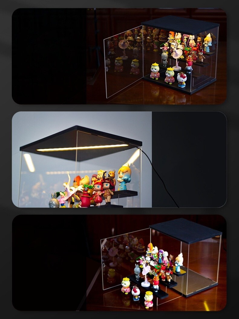 2-5 Layers Of Acrylic Display Box With Lights | Shopee Malaysia