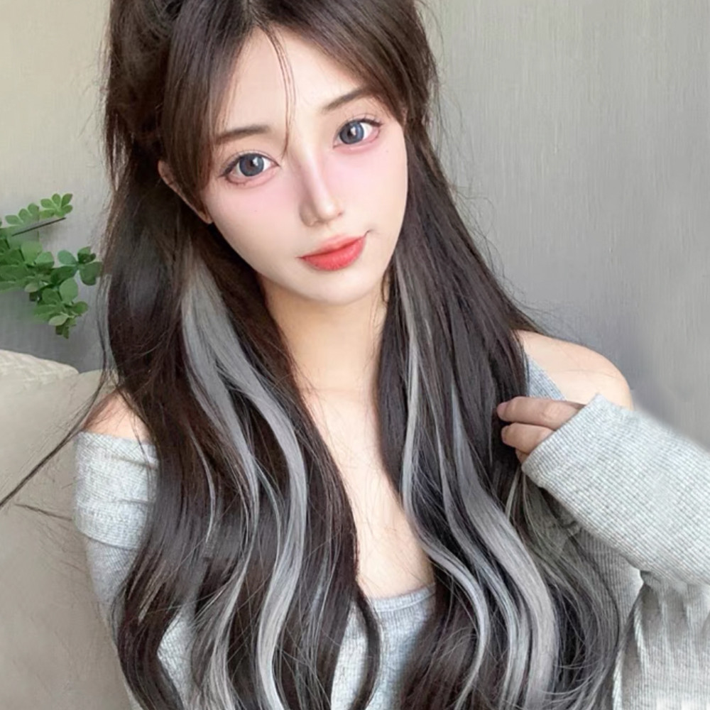 Y2k Fashion Color Ponytail Hair Loop-Dopamine Gradual Change Wig Braid ...