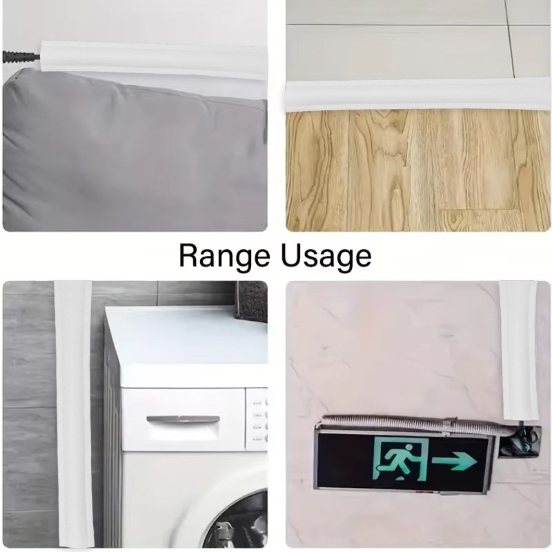 100cm Cuttable Soft PVC Cable Fixing Sticker Self Adhesive Hidden Floor ...