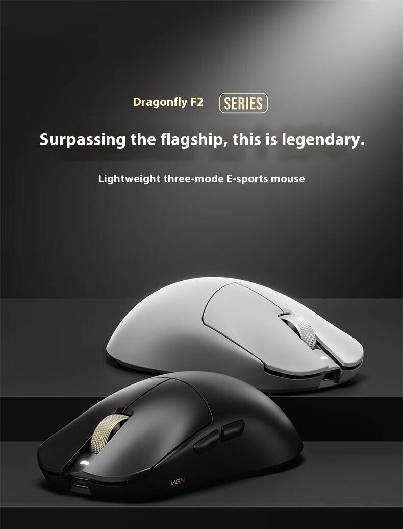 VGN Dragonfly F2 three mode PAW3950/3395 ergonomic lightweight wireless ...