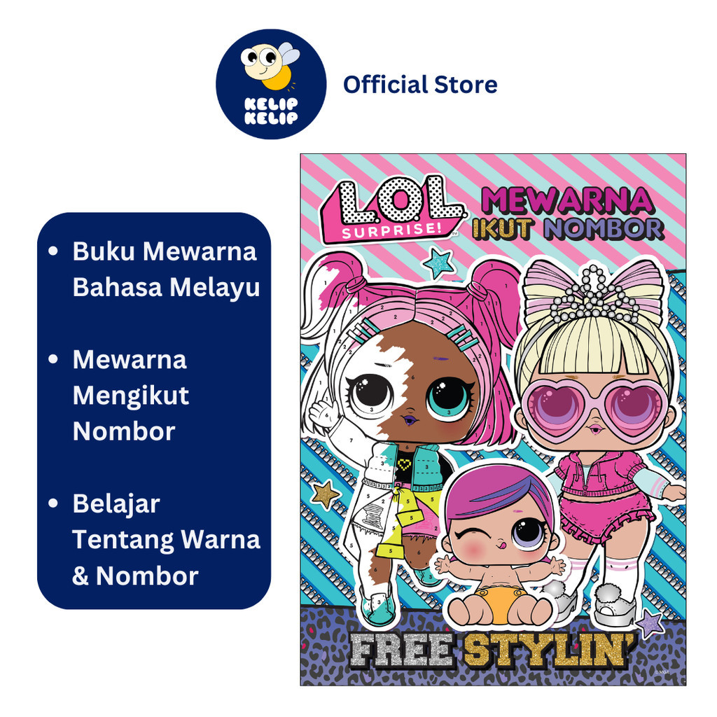 LOL Surprise Buku Mewarna Ikut Nombor Untuk Kanak Kanak Belajar Tentang ...