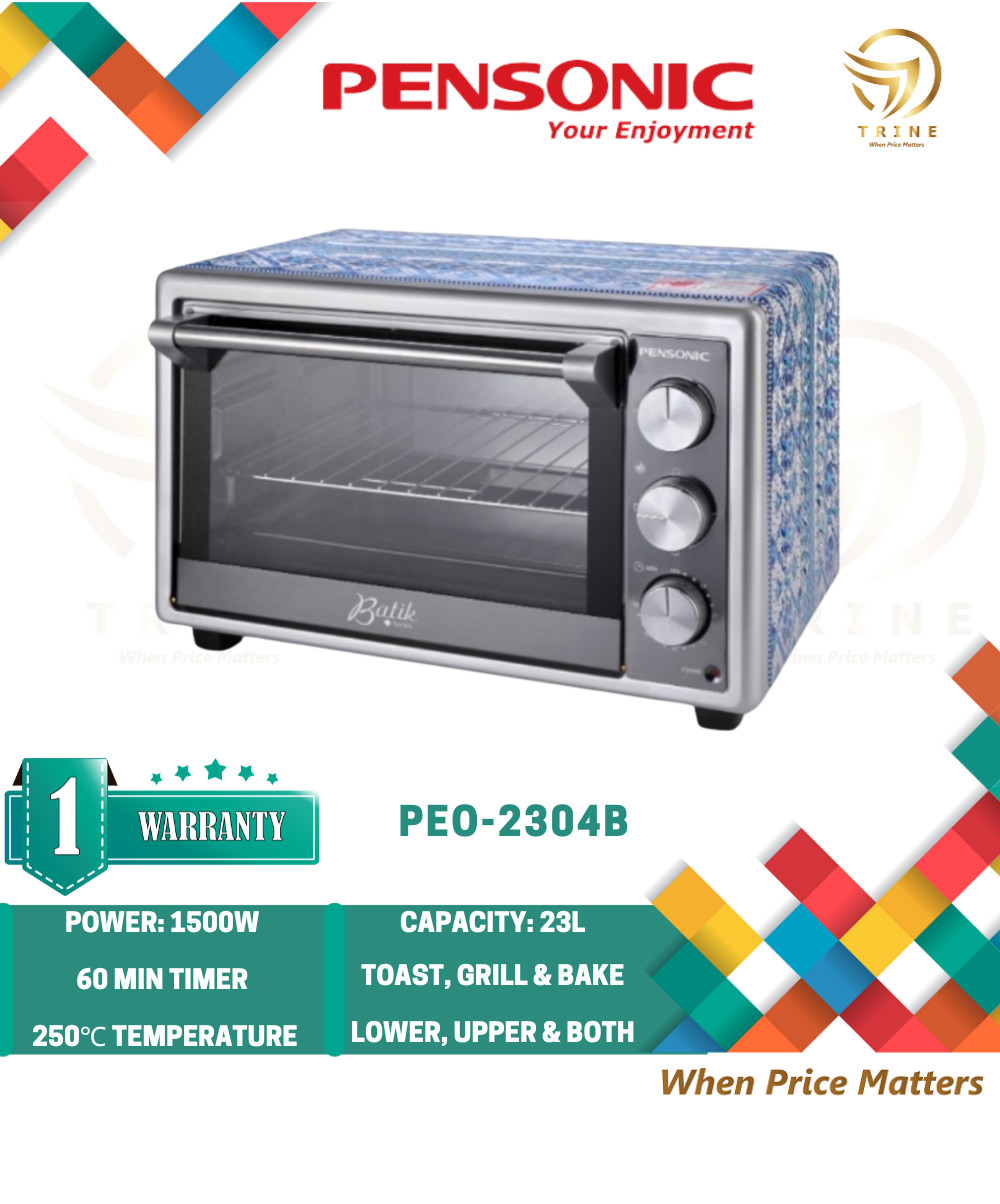 PENSONIC 23L BATIK SERIES ELECTRIC OVEN PEO-2304B | Shopee Malaysia