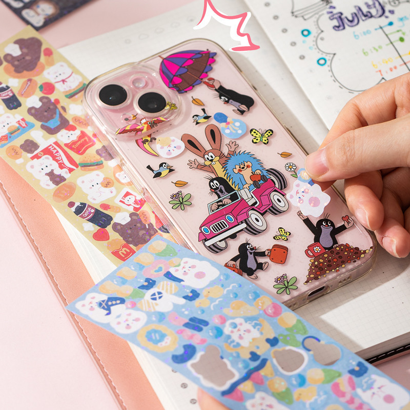 Deli Cartoon Sticker for Kids Creative Hand Account Material Stickers ...