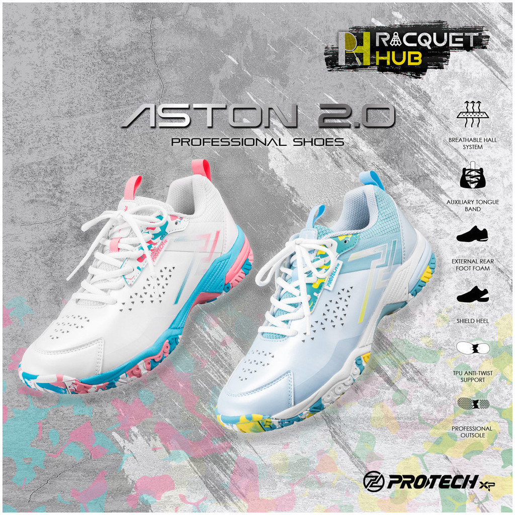 PROTECH High End Badminton Court Shoes (ASTON 2.0)(Suitable for Advanced and Pro Player ...