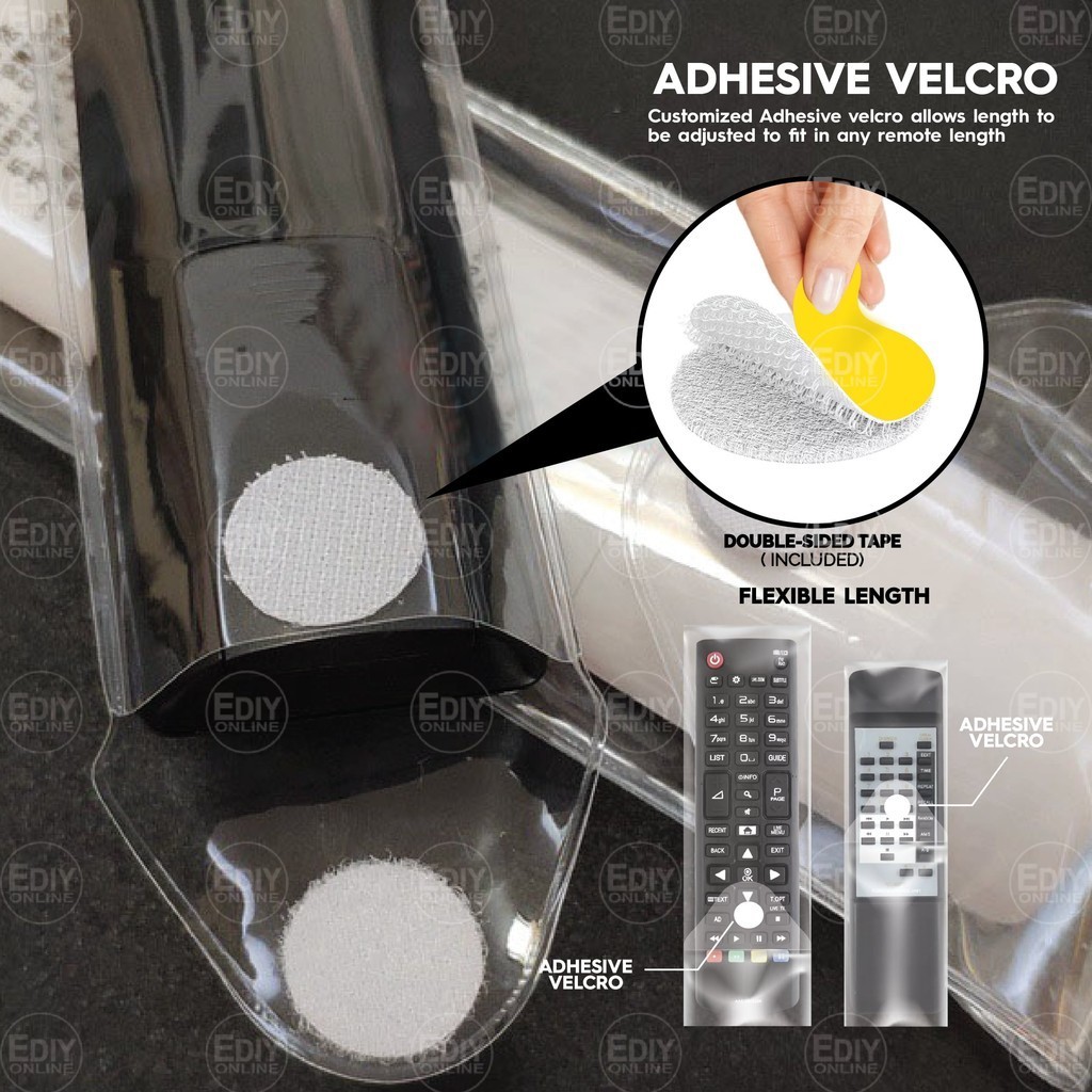 PVC Transparent TV Aircond Universal Remote Control Cover Storage Case ...
