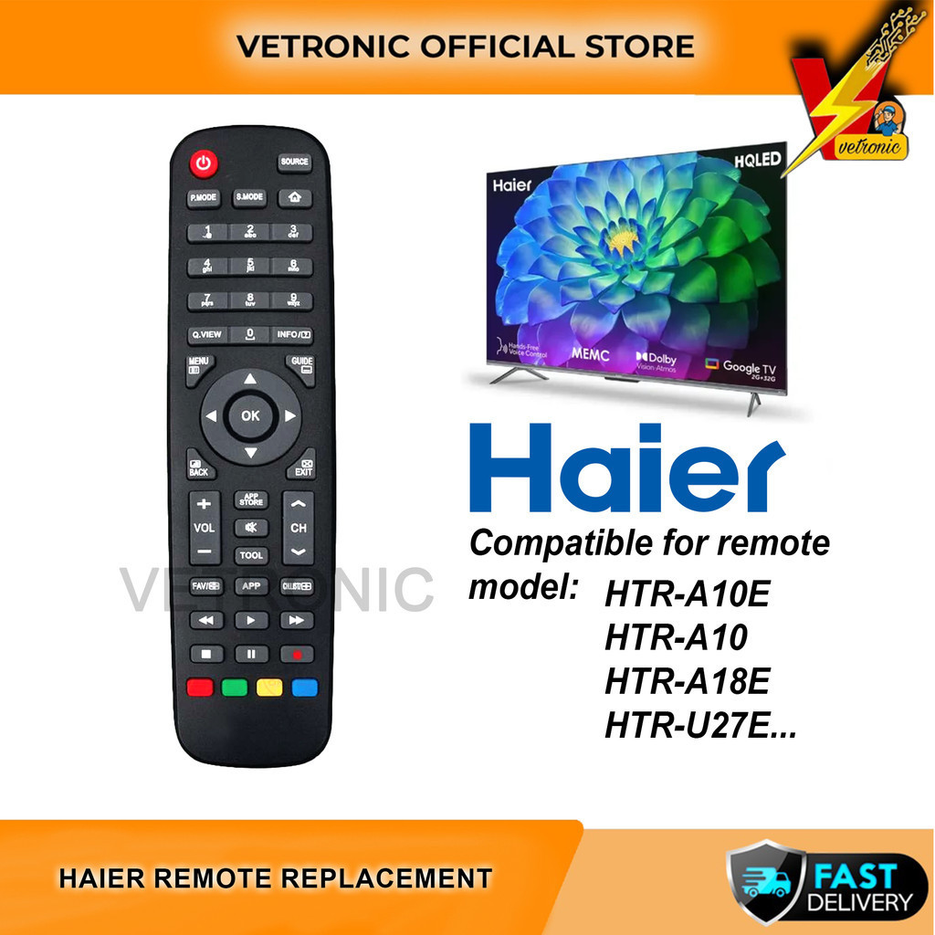 LED SMART TV Replacement Remote Control For HAIER HTR-A10E HTR-A10 HTR ...