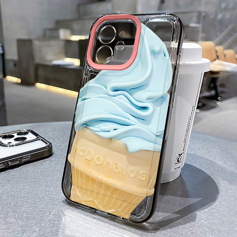 Sea Salt Ice Cream Casing Compatible for IPhone Case 15 14 13 12 11 Pro ...