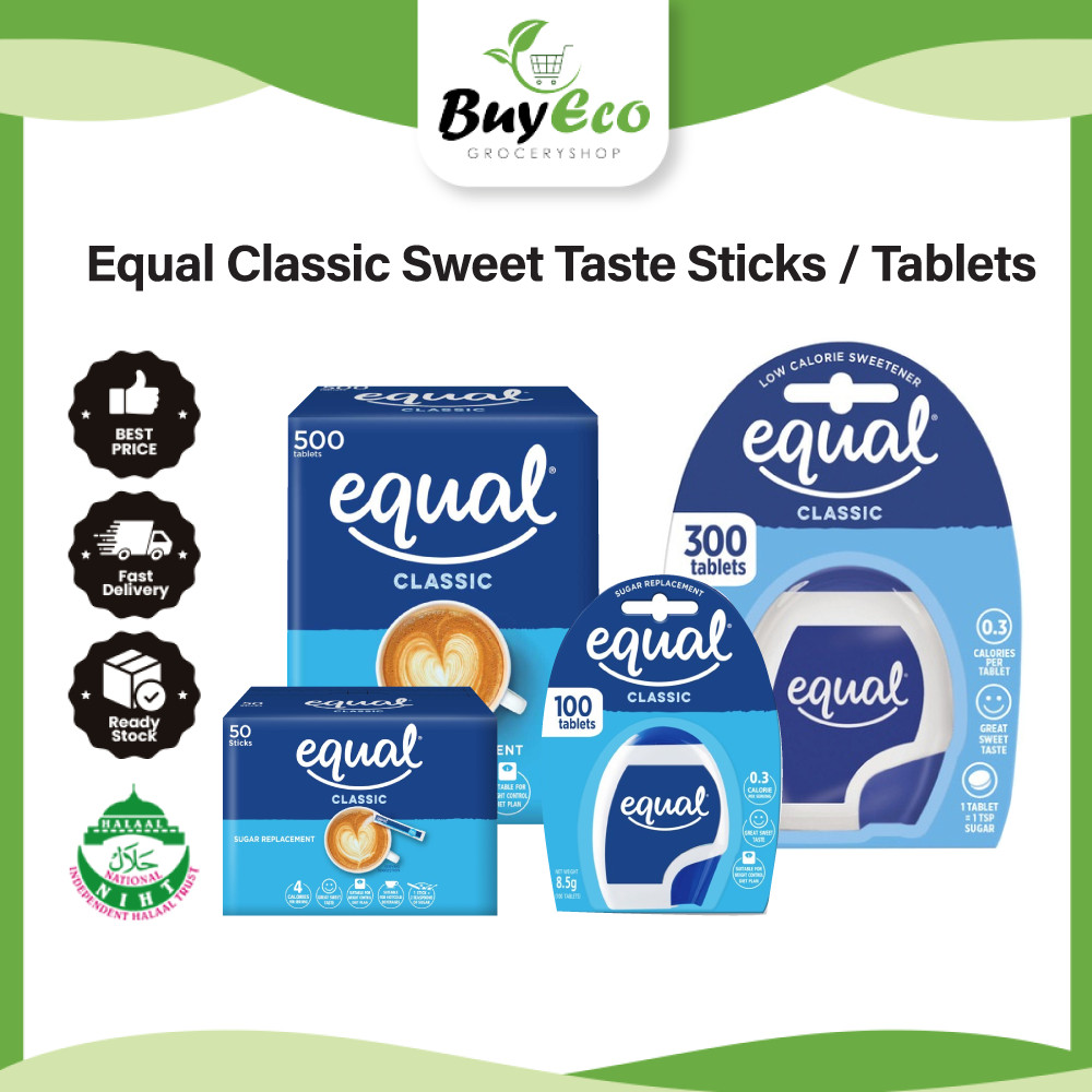 Equal Classic Sweet Taste Sticks (50's) / 100 Tablets / 300 Tablets ...