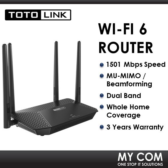 Totolink X2000R AX1500 Wi-Fi 6 Wireless Dual Band Gigabit Router With ...