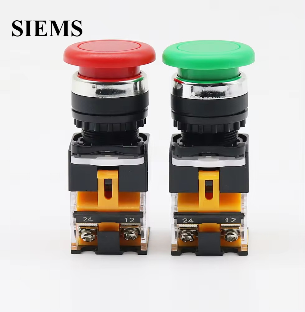 1 Piece 22mm LA38-11M Mushroom Head Push Button Switch Red Green Yellow ...