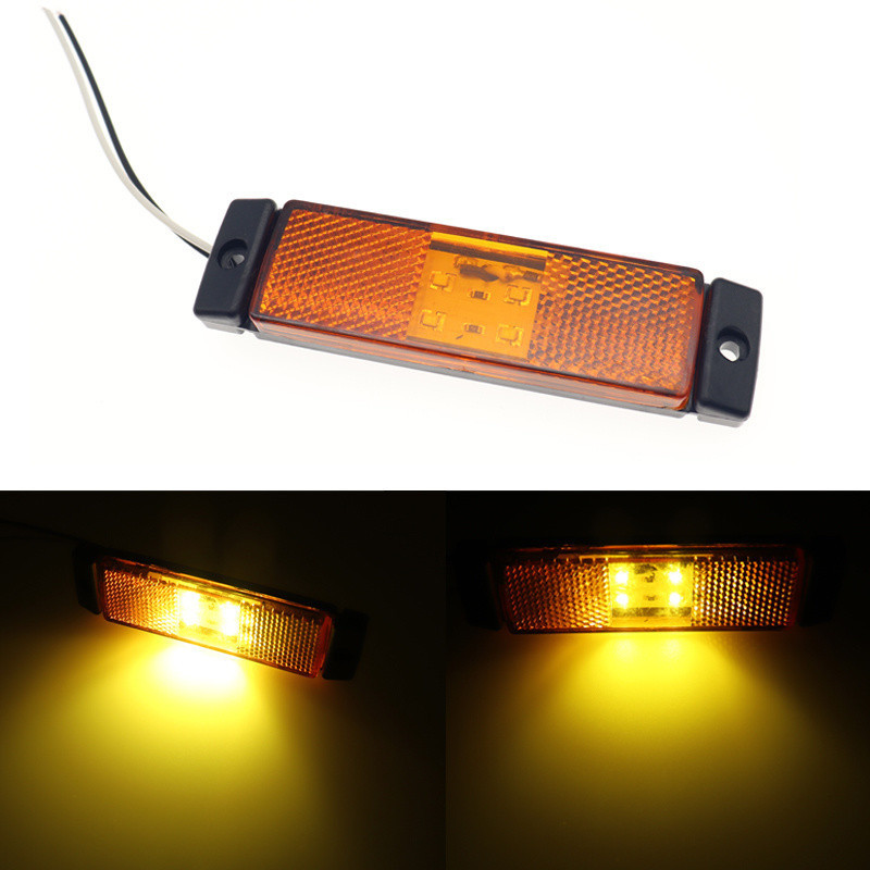 4/6/8/10x 12V 24V 4-LED Side Marker Lights Car Indicator Rear Light ...