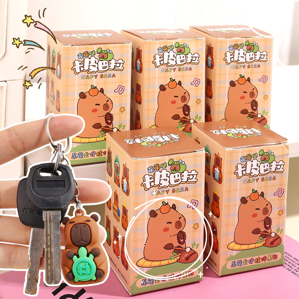 Mysterious Capybara Keychain Blind Box - Cartoon Surprise Capybara ...