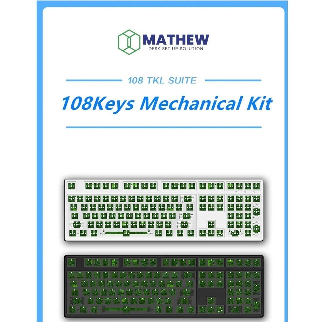 Mathew Tech KC108 Retro Wireless Mechanical Keyboard Kit 108 Keys Full ...