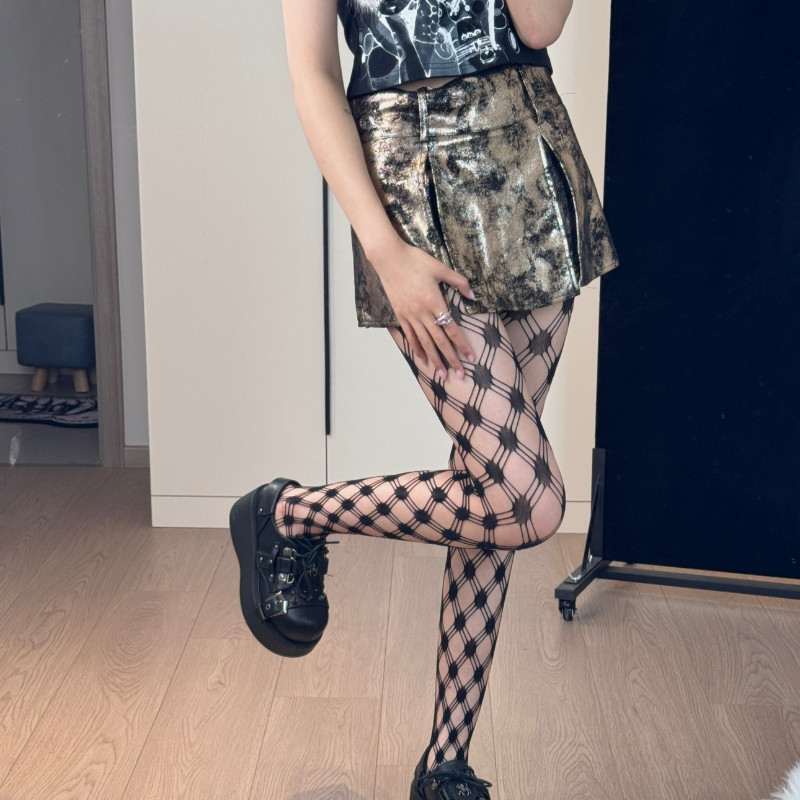 Diamond Type Lattice Fishnet Stockings Pantyhose for Punk Grid Jumpsuit ...