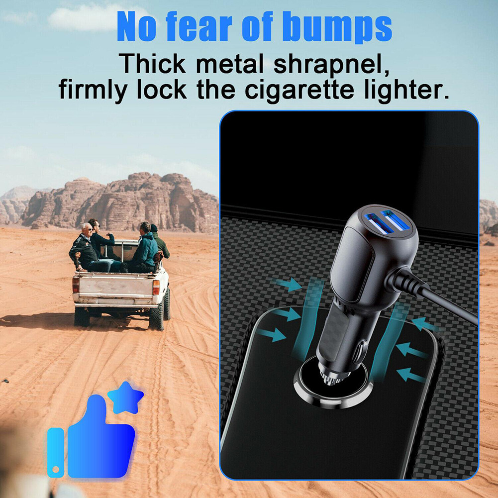5V 2A Car Charger Dual USB Port Micro/Mini USB Cable for Dash Cam ...