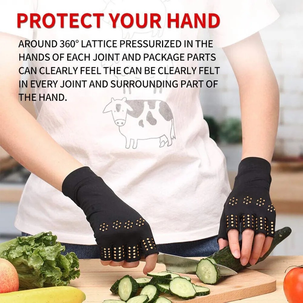 1Pair Magnetic Anti Arthritis Health Compression Therapy Gloves ...