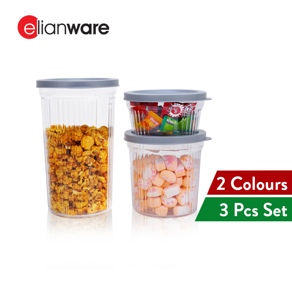Elianware BPA Free Round Multipurpose Transparent Airtight Food ...
