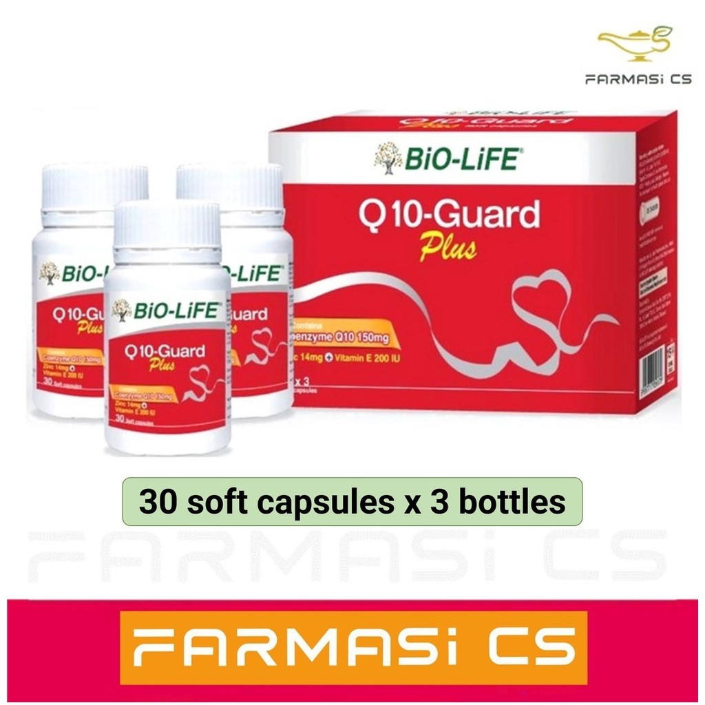 Bio-Life Q10-Guard Plus 30s x 3 (TRIPLE) EXP:04/2026 [ Bio Life Biolife ...