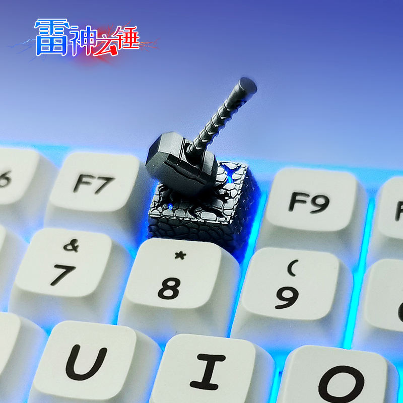 Personalized Keycap Cartoon Animation Thor's Hammer Translucent Resin ...