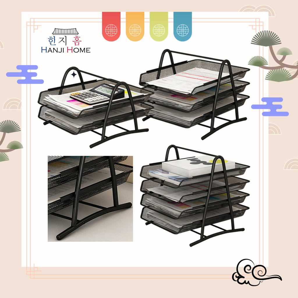 Hanji 2/3/4 Layer File Document Letter Paper Tray Sorter Collection ...