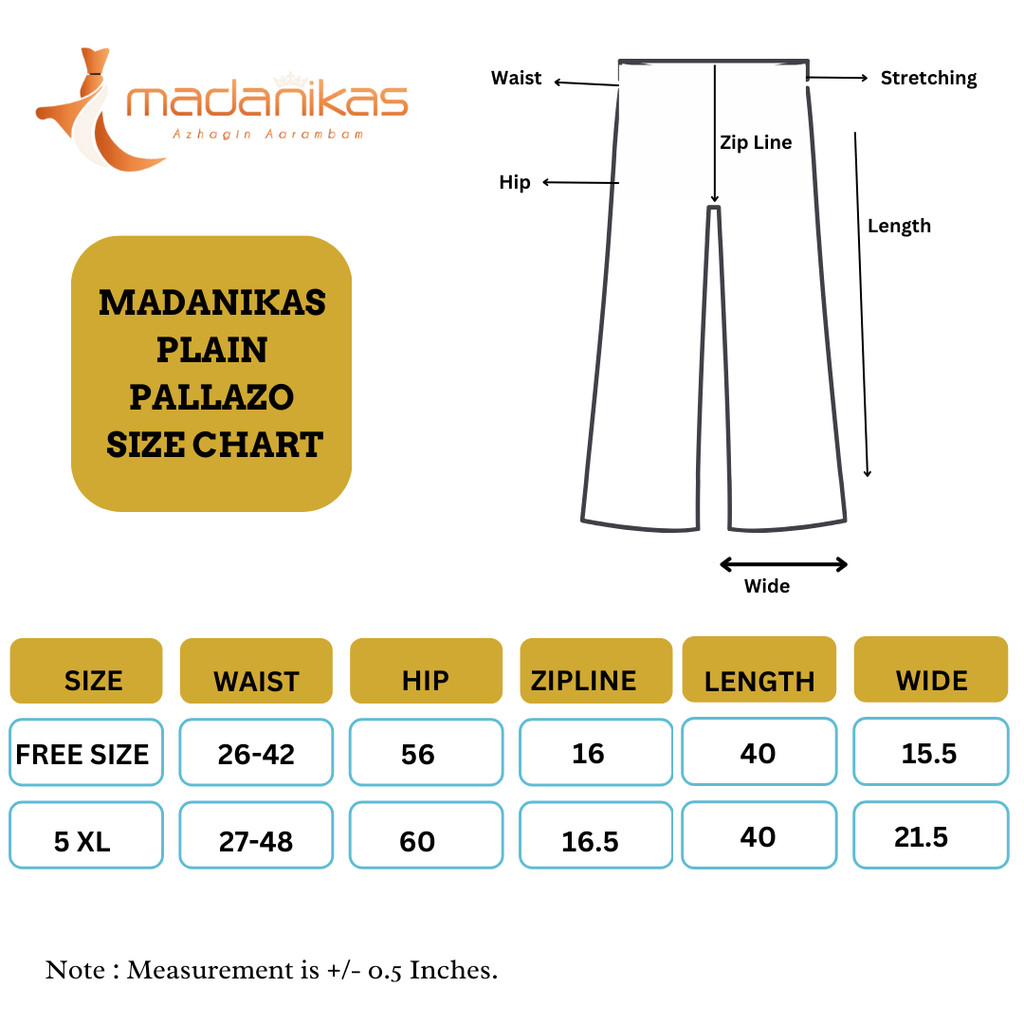 Madanikas Plain Pallazo Free Size for casual and formal wear | Shopee ...
