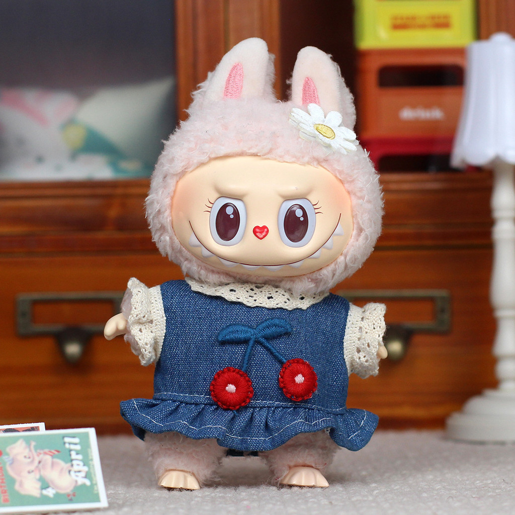 [Clothes only] 17cm Labubu baby clothes series doll clothes Macaron for ...