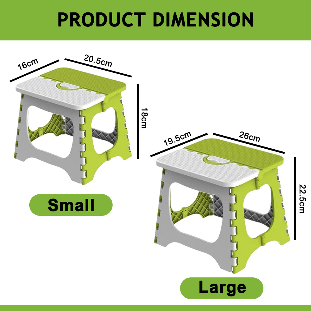 [75KG] Encora Foldable Plastic Stool Portable Folding Step Stool ...