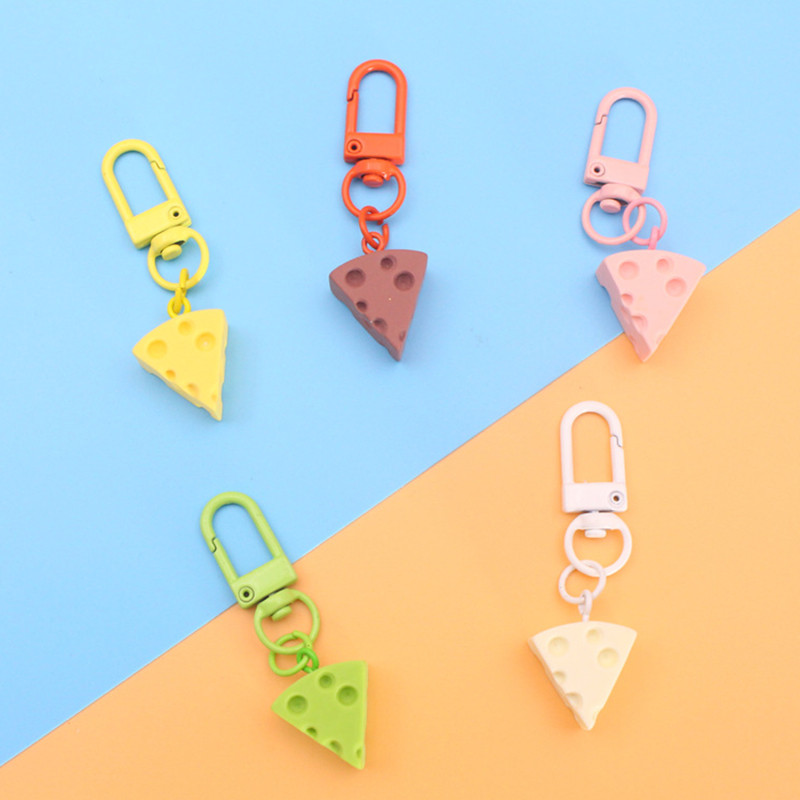 (lalang2.my)5pcs Cute Cheese Keychain Milk Yellow Cheese Blocks Fashion ...