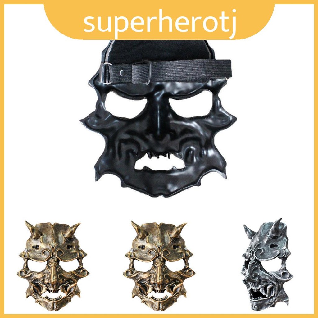 Resin Halloween Stylish Mask Unique Demon Face For Haunted House ...