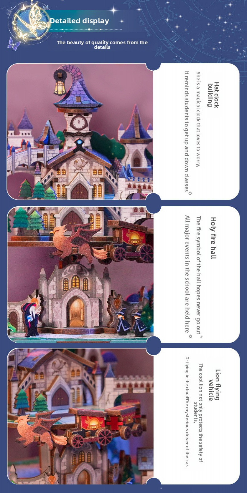 Tonecheer 3D Puzzle Wooden Assembled Toys Harry Potter DIY Handmade ...