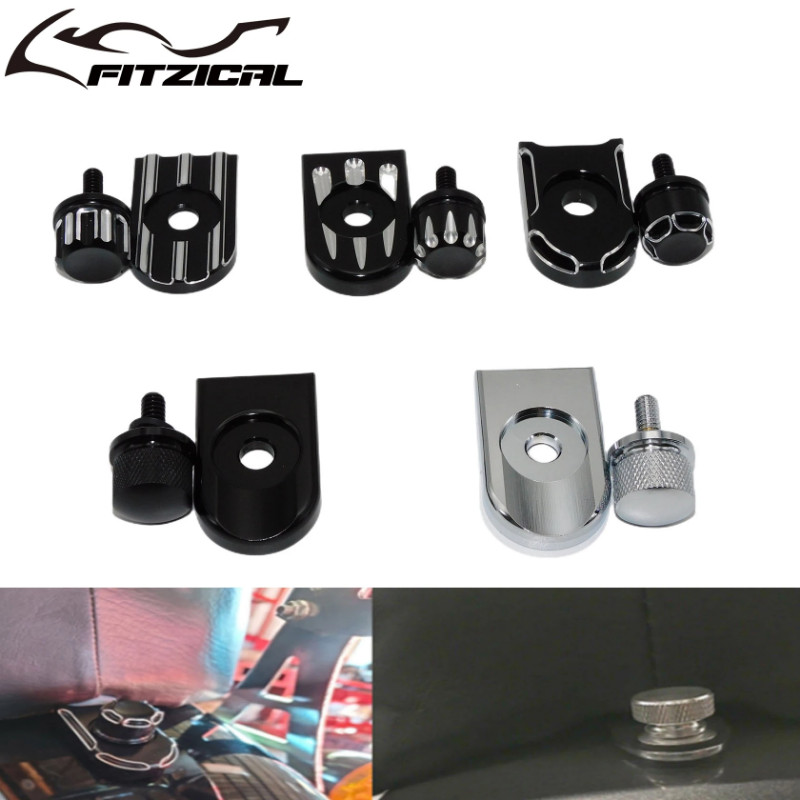 Motorcycle Rear Fender Seat Bolt Screw Nut Tab Cover Billet Aluminum ...